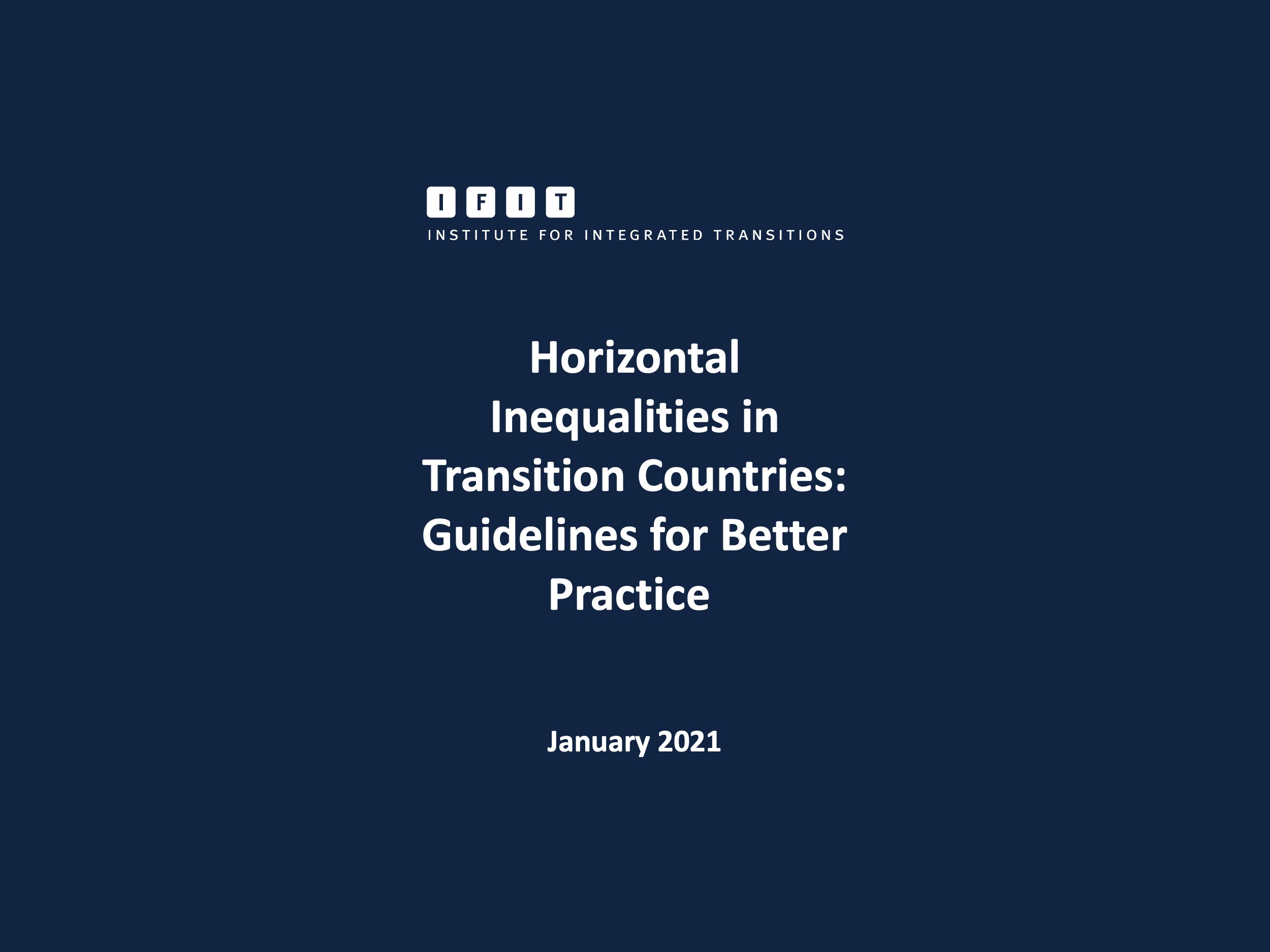 Horizontal Inequalities in Transition Countries: Guidelines for Better ...